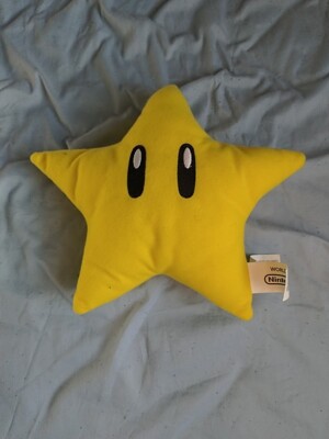 Super Mario Bros 7" Yellow Super Star Plush Toys Soft Stuffed Doll Kids ...