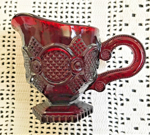 Vintage 1876 Cape Cod Collection Ruby Red Creamer Avon | eBay