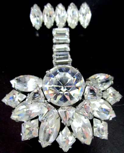 Beatuiful Art Deco Sparkling Ice Rhinestone Badge Pin | eBay