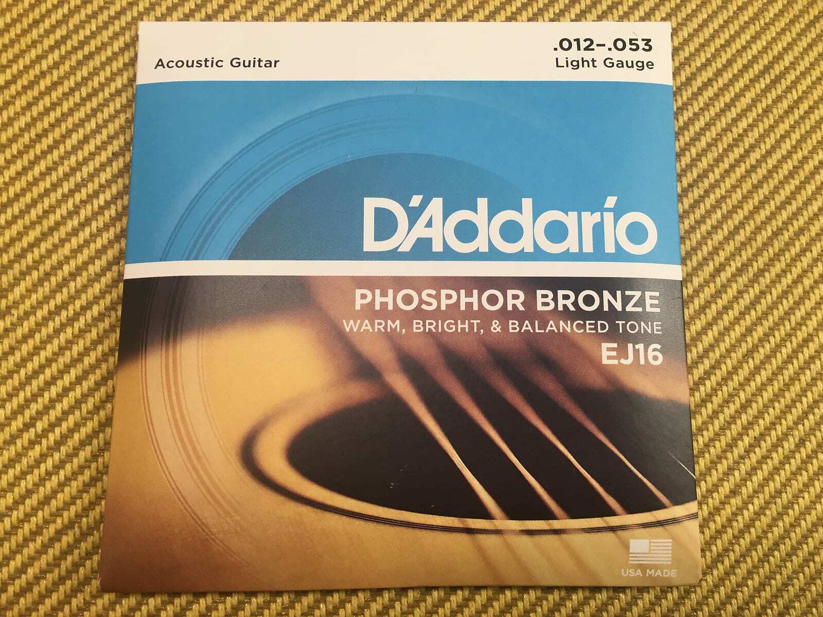 EJ16 D'Addario EJ16 Phosphor Bronze Light Acoustic Guitar Strings .012 ...