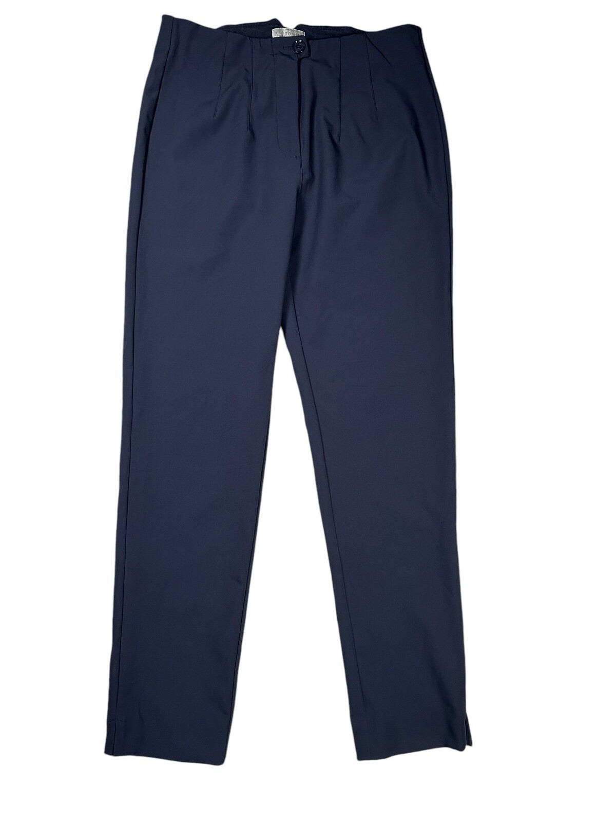 Anatomie Navy Blue Straight Leg Stretch Fabric Slacks… - Gem