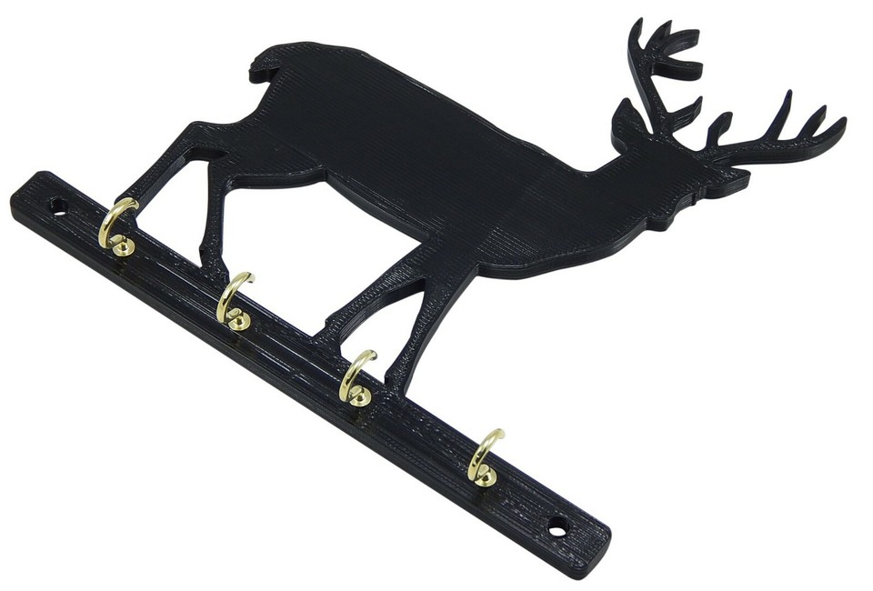 Deer Buck Key Rack Holder Hanger Hunter Decor Entryway Organization ...