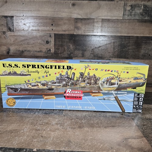 Renwal Blueprint USS Springfield 1:500 Plastic Model Kit 85-0602 Open ...