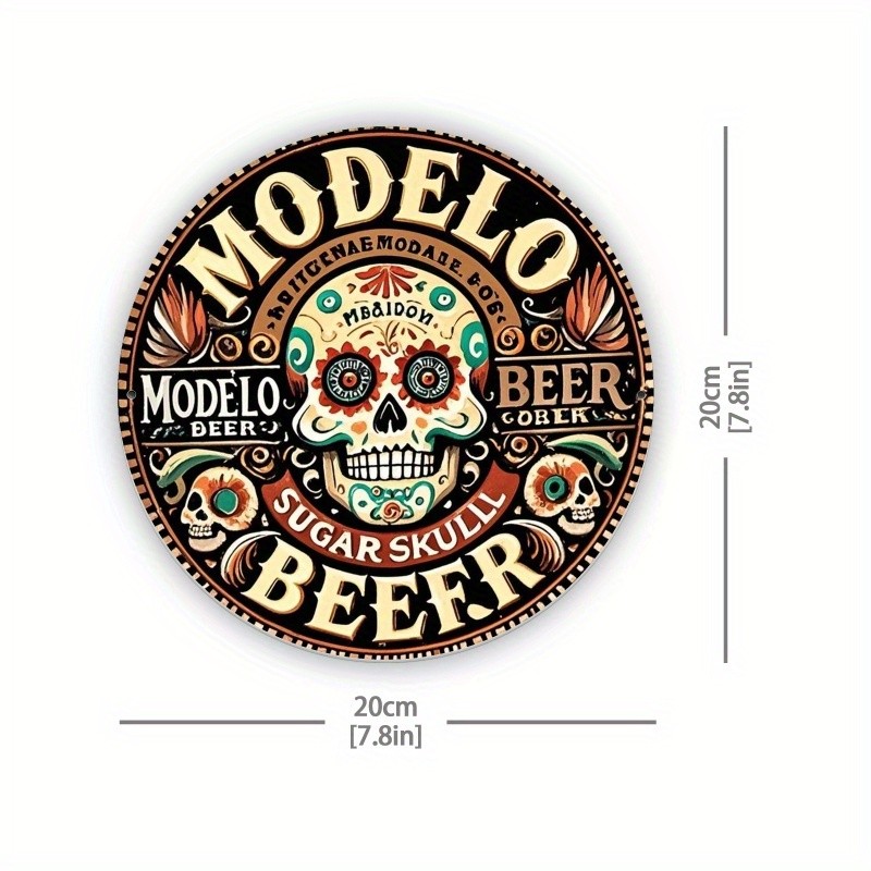 [2D Flat] Room Tin Metal Signs Home Décor Vintage-Style Round Aluminum ...