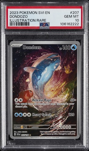 2023 POKEMON SVI EN-SCARLET & VIOLET ILLUSTRATION RARE #207 DONDOZO PSA ...