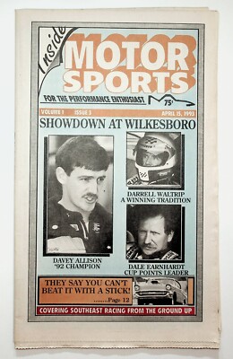1993 Inside Motorsports Racing Newspaper Waltrip Allison Dale Earnhardt ...