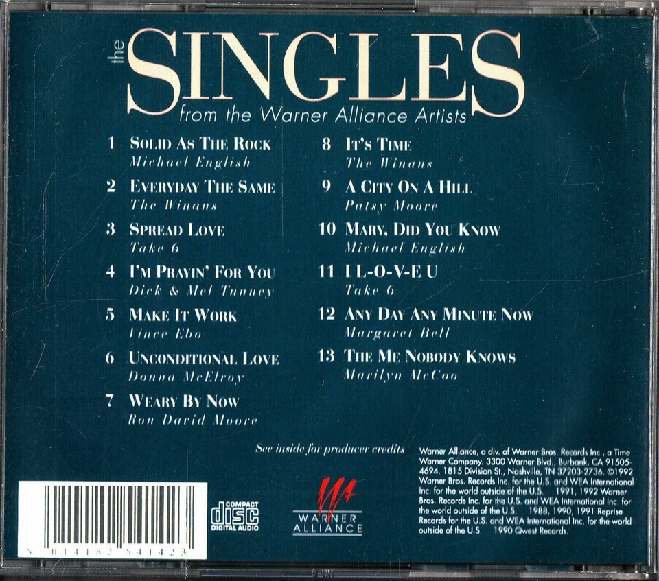The Singles Alliance Artists CD Michael English/Vince Ebo/Winans DISC ...