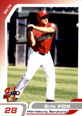 2012 Harrisburg Senators Grandstand #4 Eric Fox Hitting Coach Baseball ...