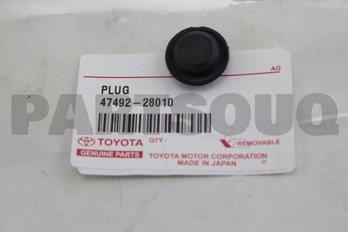 4749228010 Genuine Toyota PLUG, HOLE NO.2(FOR REAR BRAKE) 47492-28010 ...