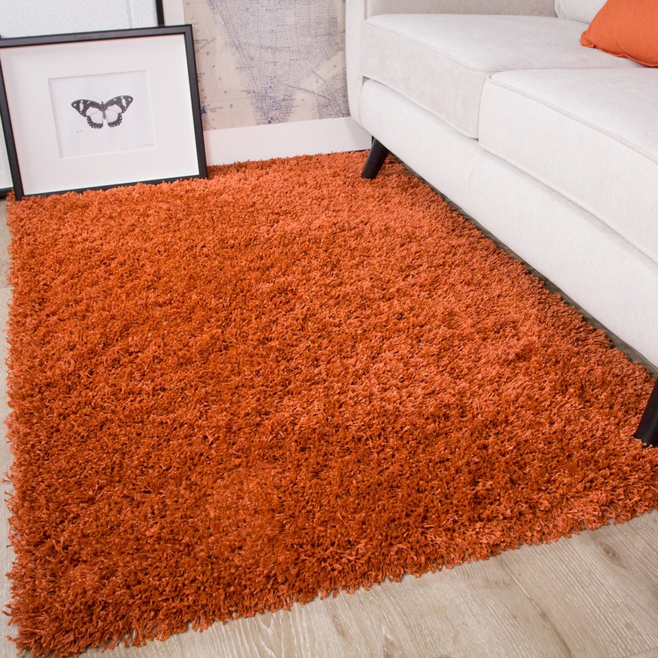 THICK PLAIN SOFT SHAGGY FLOOR RUG RUNNER NON SHED 3cm PILE MODERN RUG ...