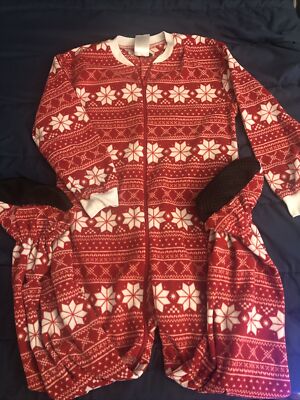 Sleepytime PJs Red Snowflake Christmas Pajamas Unisex/ Girls/ Boys sz 8 ...