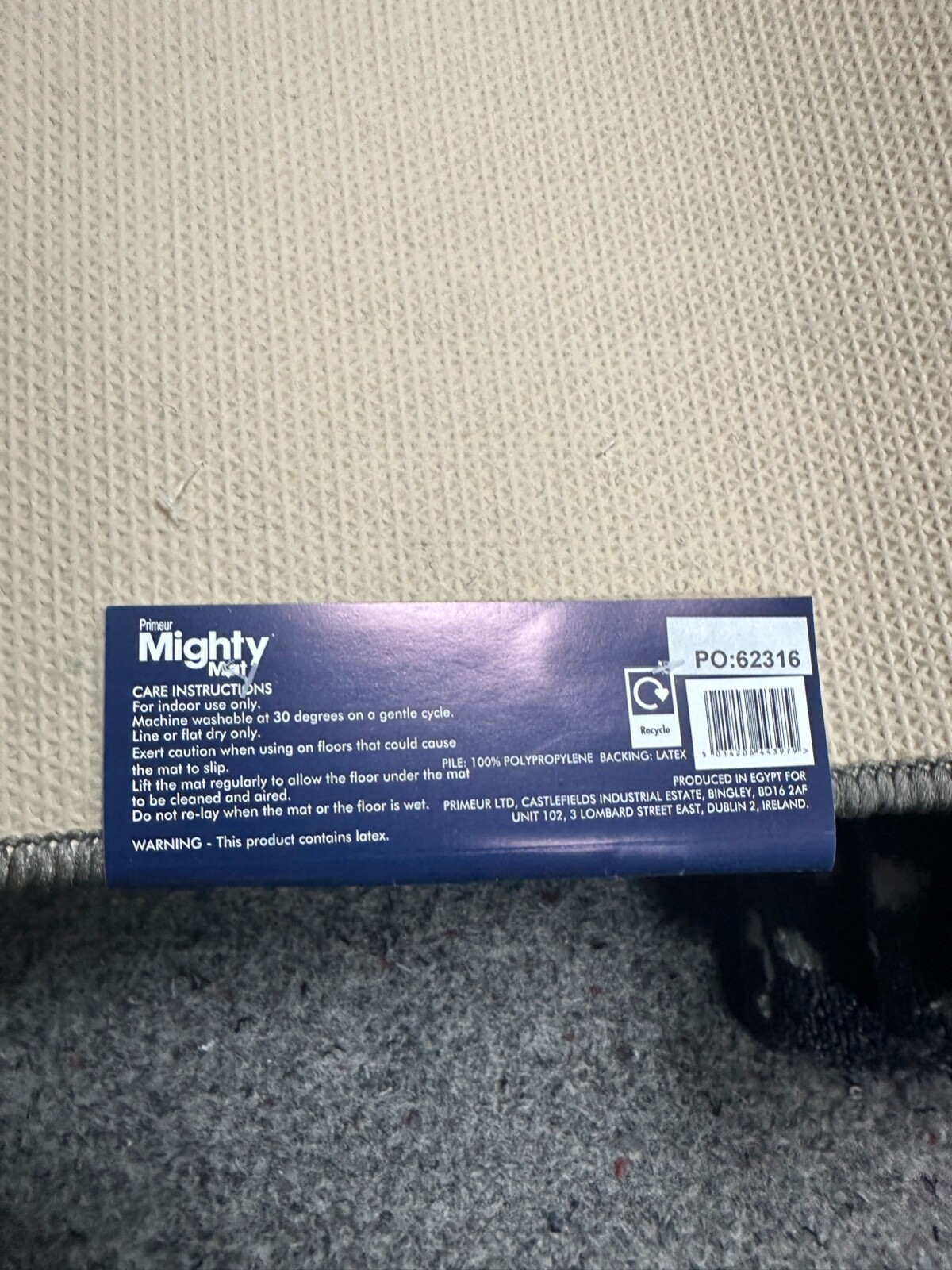 4 X GREY MIGHTY MATS NON SLIP SUPERSOFT MICROFIBRE DOOR MAT RUG 57 X ...