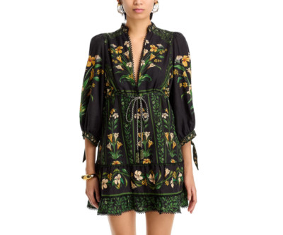 FARM Rio Flowers Arch Black Mini Dress MSRP $230 | eBay