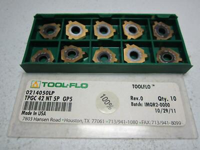 Tool-Flo (0214050LP) TPGC 42 NT 5P GP5 Carbide Threading Insert - Pack ...