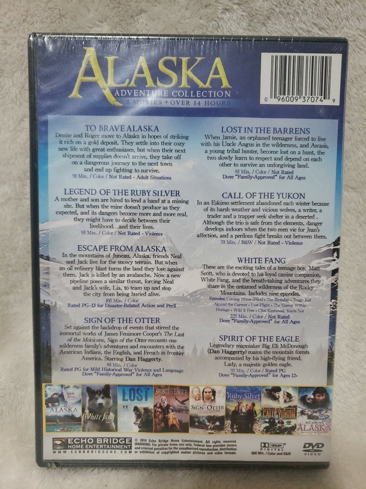 ALASKA ADVENTURE COLLECTION - 8 MOVIES (DVD) NEW FACTORY SEALED ...