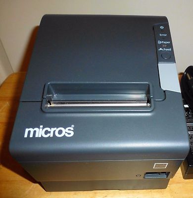 MICROS EPSON TM-T88V M244A POS THERMAL RECEIPT PRINTER W/ SERIAL & USB ...