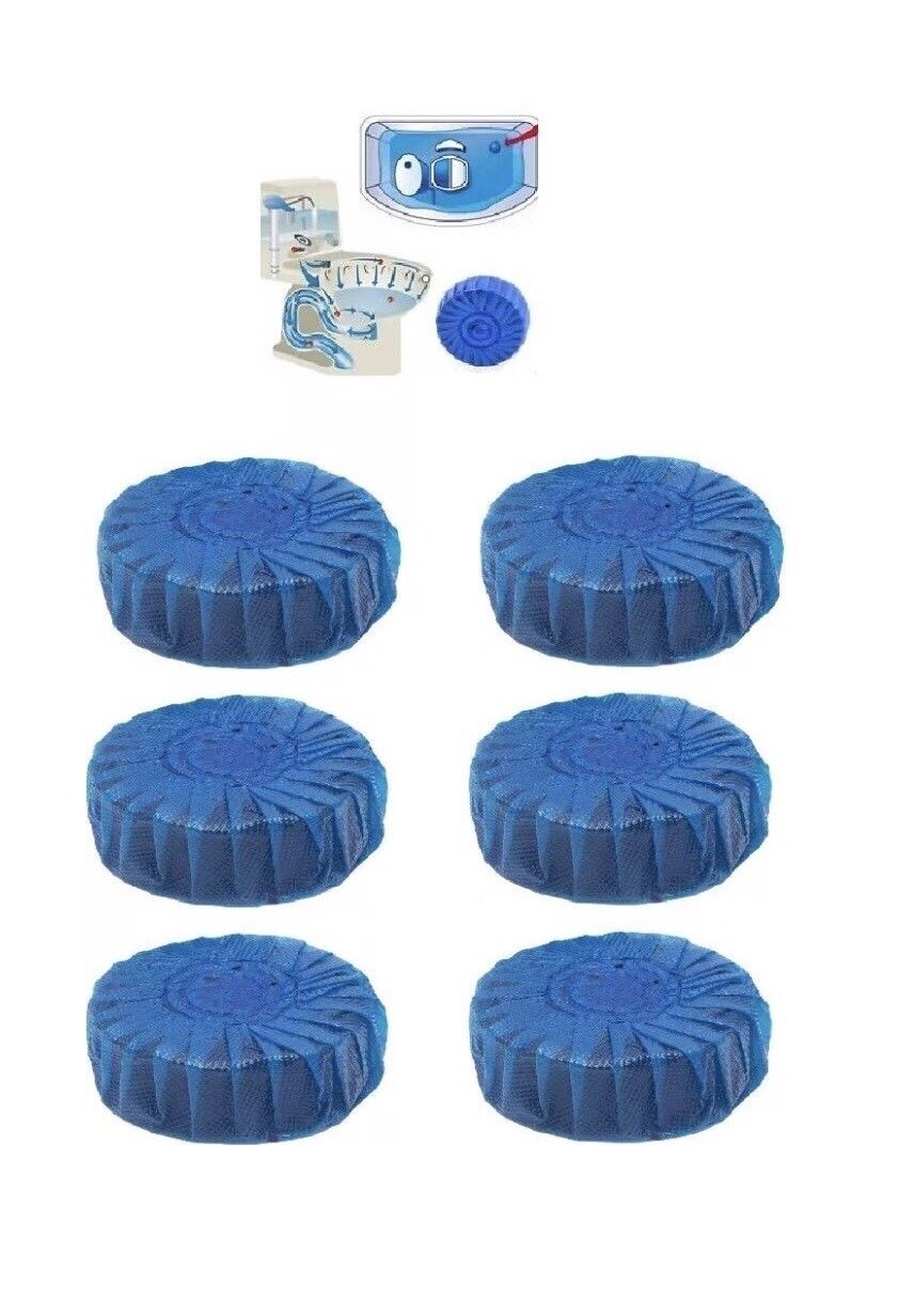6 x Blue Toilet Block Tablets bloo loo Clean & Fresh Toilet Bowl | eBay UK