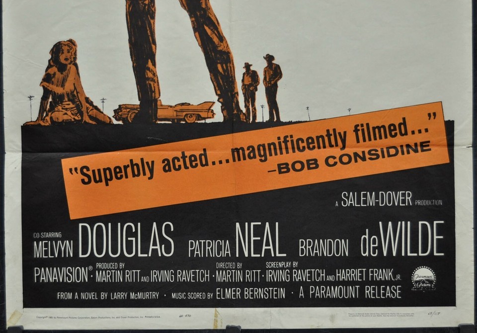 HUD 1963 Original 27X41 MOVIE POSTER PAUL NEWMAN MELVYN DOUGLAS | eBay