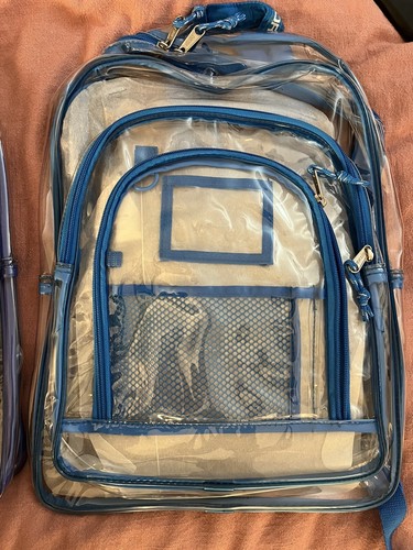 -NEW- Eastsport Clear Dome Backpack with 7 Compartments , Royal Blue ...