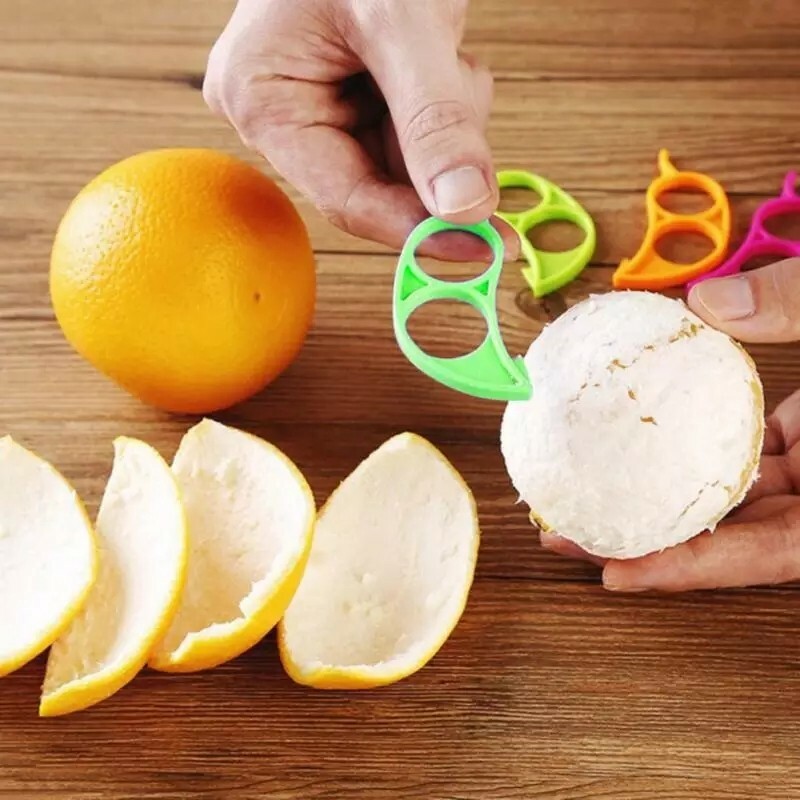 50PC Orange Peeler Mini Plastic Creative Lemon Fruit Stripper Easy ...
