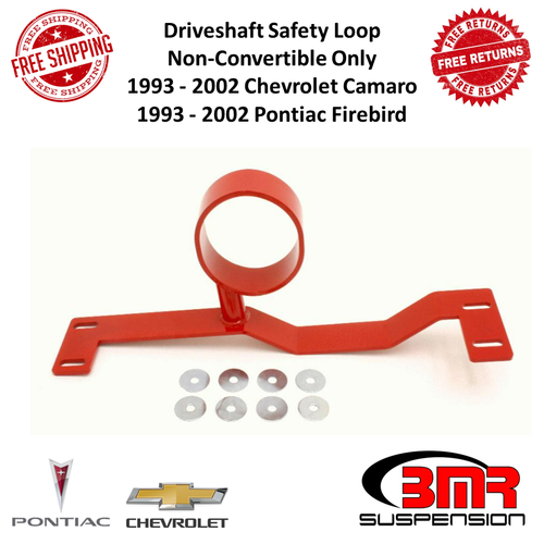 BMR Bolt-On Red Steel Suspension Driveshaft Safety Loop Fits Chevrolet ...
