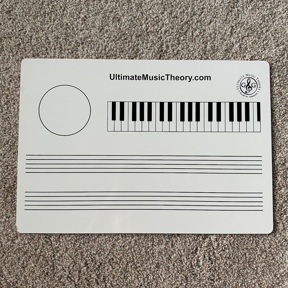 Ultimate Music Theory Dry Erase Music Staff White Board Learn 2 Sided ...