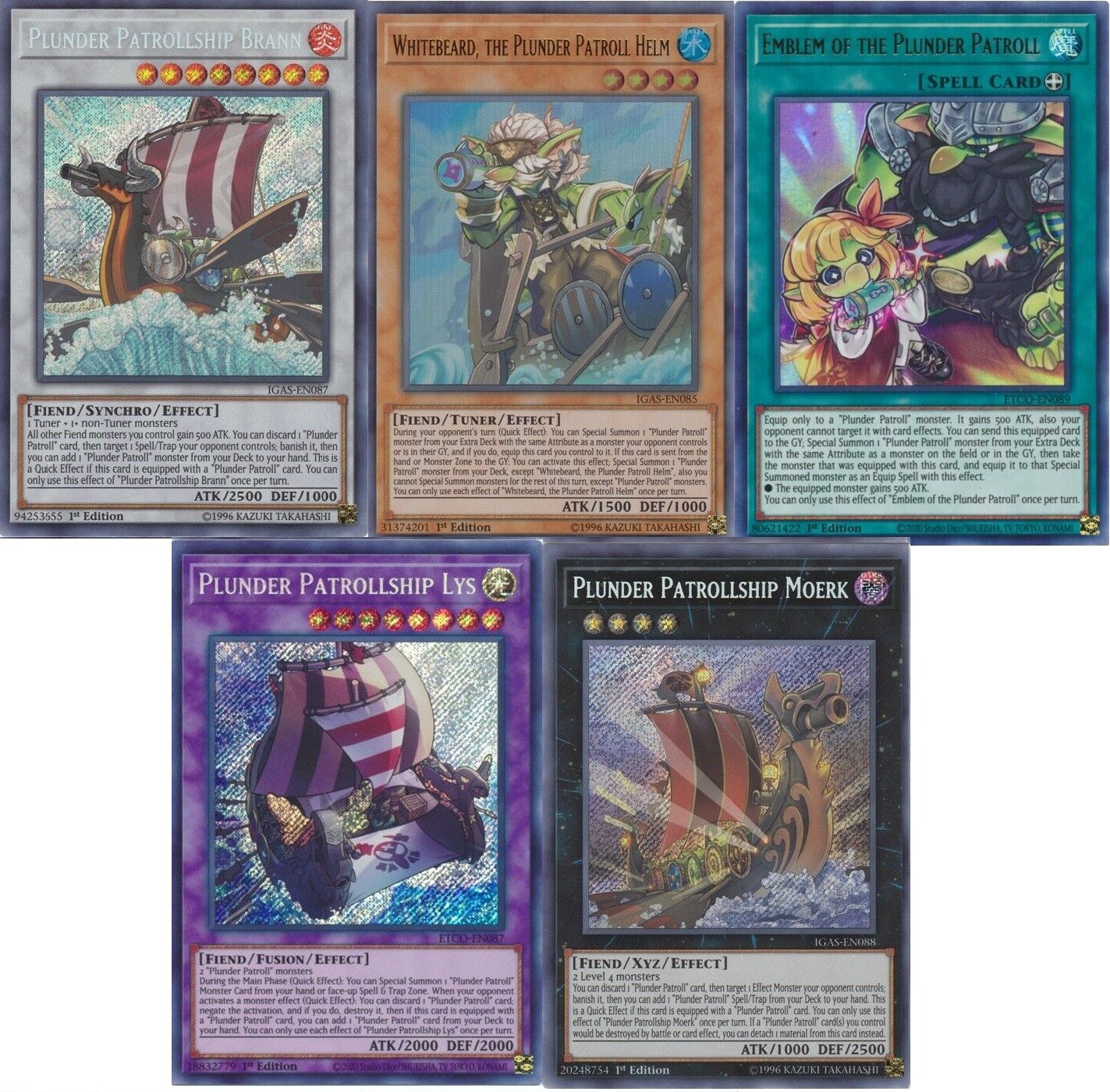 Yugioh Plunder Patroll Budget Deck - Patrollship Lys - Matey - Helm 55 ...