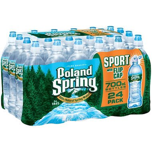 Poland Spring 100% Natural Spring Water 700 ml bottles, 24 pk ...