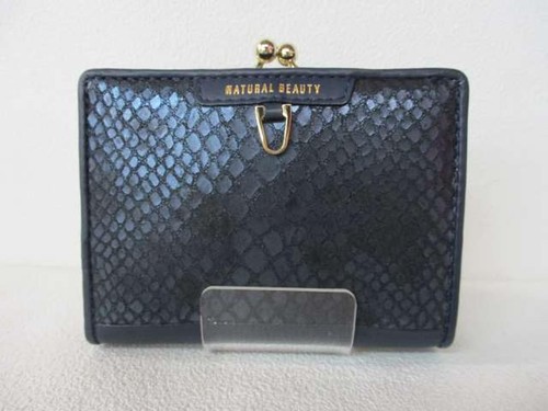 NATURAL BEAUTY Bi fold Wallet Model No. Navy Python Embossed NATURAL BEAUTY | eBay