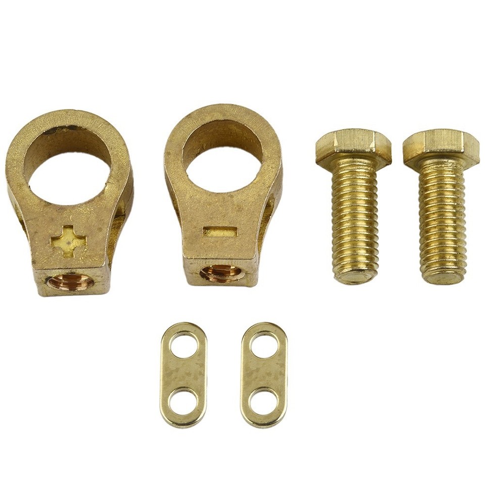 Heavy Duty Brass Battery Terminal Kit for Car Truck and Bus Batteries ...