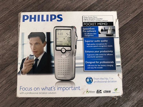 Philips Digital Pocket Memo Voice Recorder LFH9500 Dictaphone Portable ...