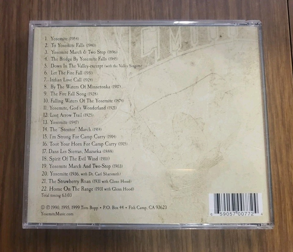Tom Bopp - Vintage Songs Of Yosemite CD Album 1999 VG+ | eBay