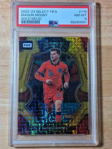 2022-23 Panini Select Fifa Mason Mount Gold Mojo Prizm #119 #10 /10 PSA ...