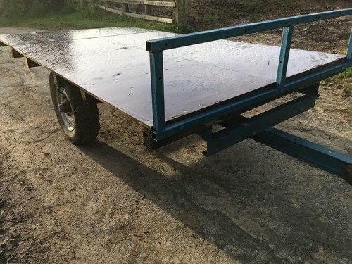 Flatbed Small Bale Farm Trailer 4Tractor Hay Straw Machinery Transport ...