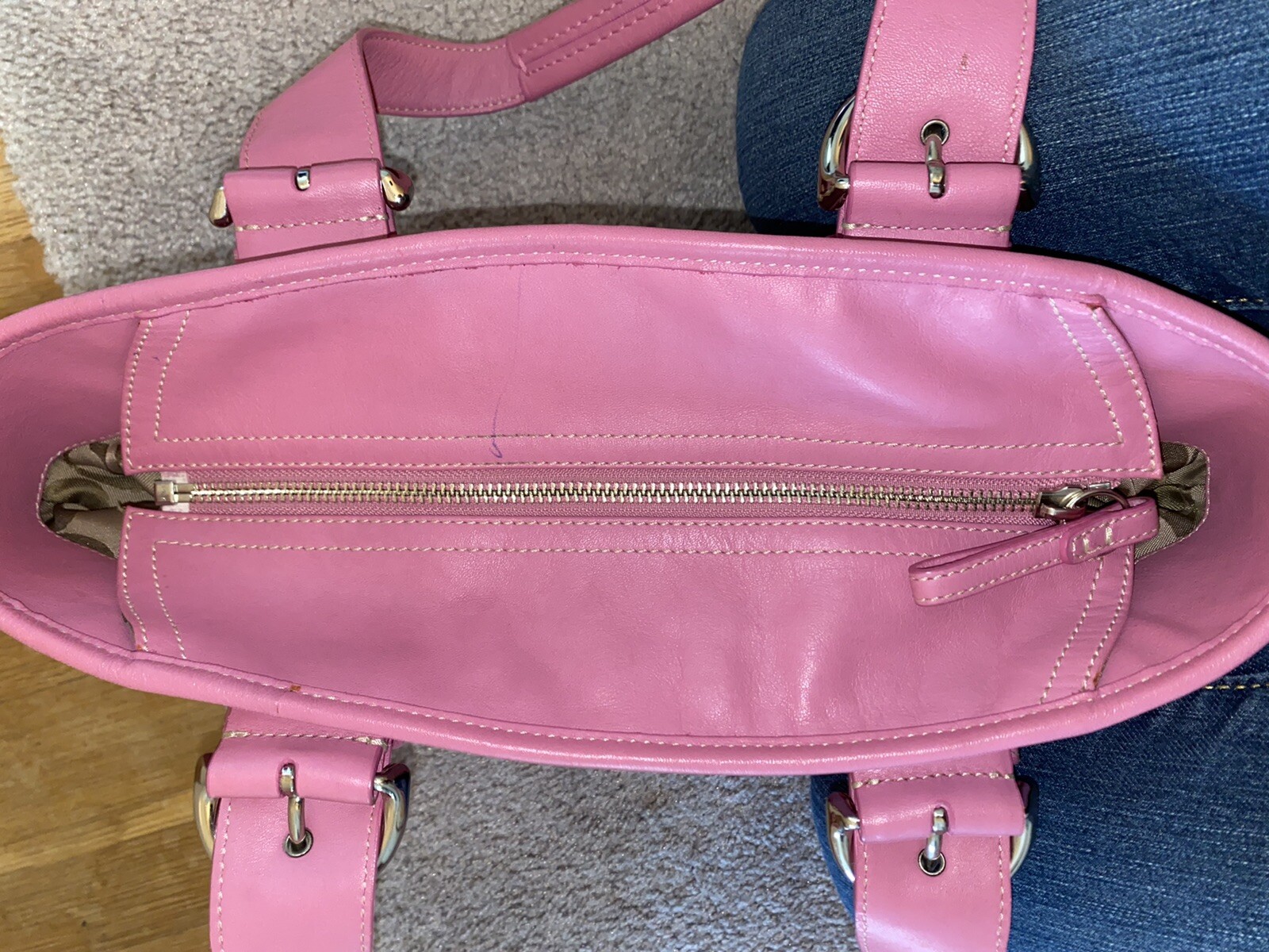 Coach SoHo Pink Leather Tote - Gem