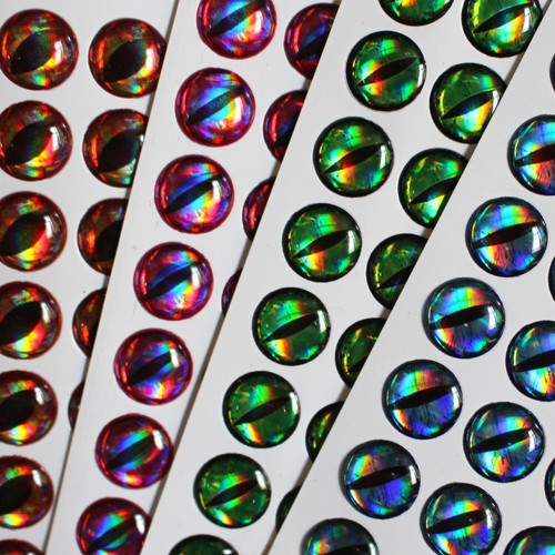 160 pcs 4 Colors Colorful 4D Fish Frog Eyes 10mm Fishing Lure Fly Tying ...