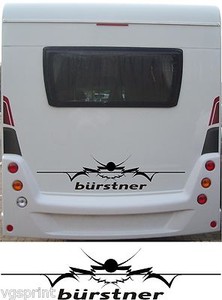 BURSTNER LARGE MOTORHOME/CARAVAN REAR VINYL DECALS CHOICE OF COLOUR ...