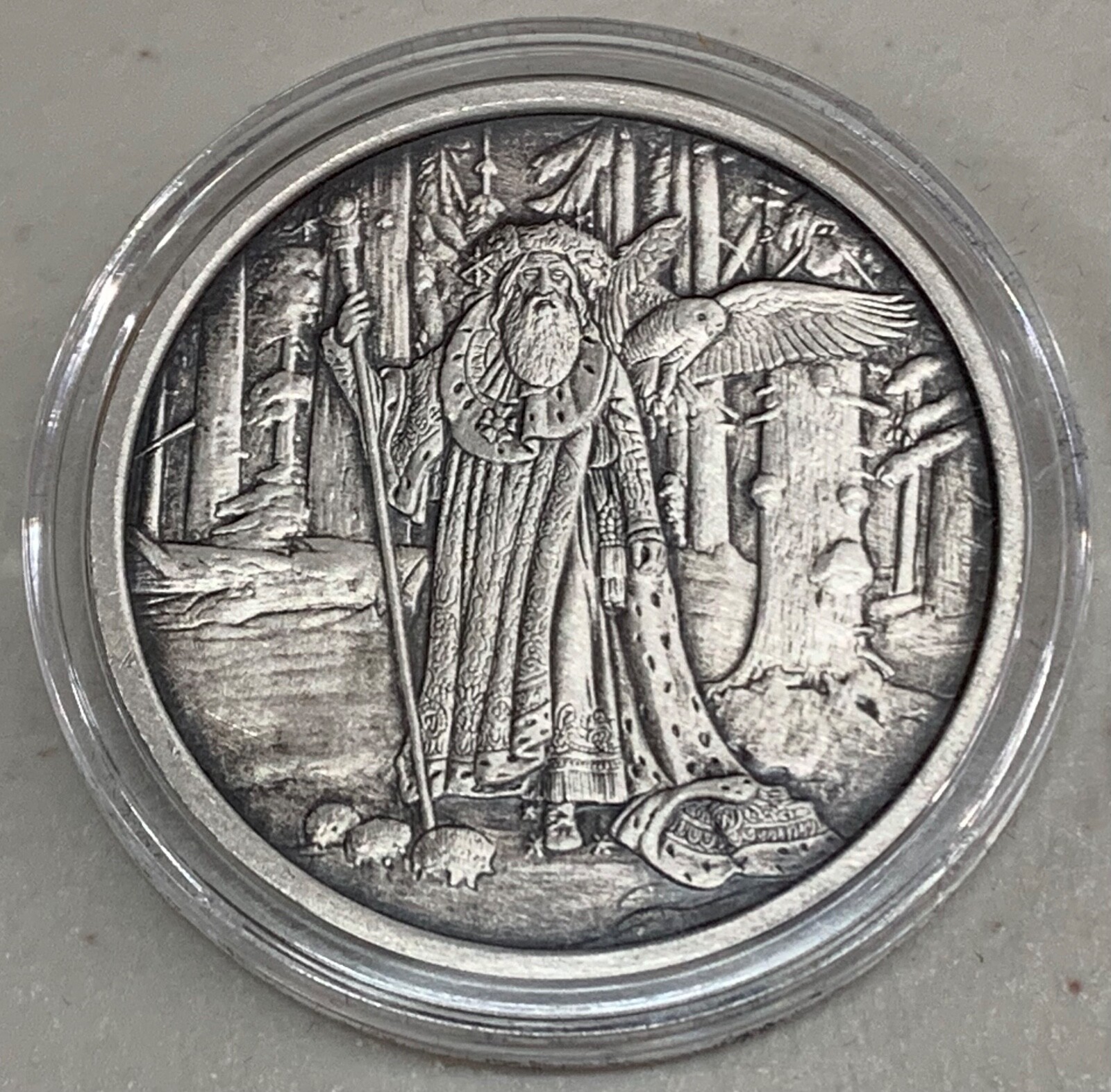 Celtic Lore, Merlin, Antiqued, 1 troy oz .999 Fine Silver Art Round | eBay