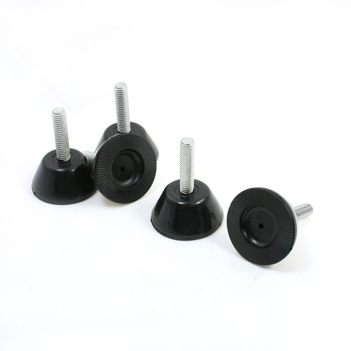 5 Pcs 1.6" Diameter Base 0.31" x 1.2" Thread Leveling Feet Mounts ...