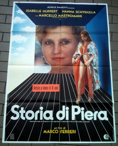 STORIA DI PIERA manifesto poster Marco Ferreri Isabelle Huppert ...