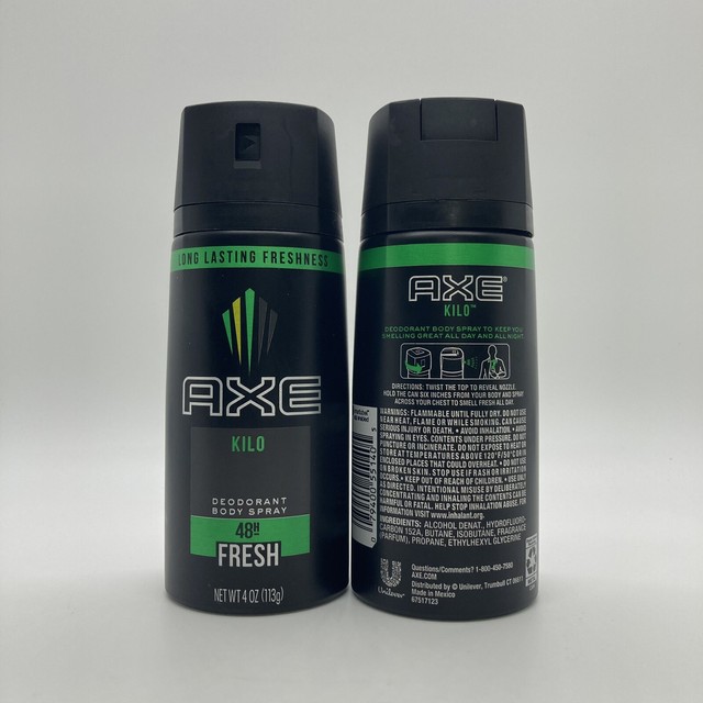 2x AXE Kilo Deodorant Body Spray 4 Oz Each for sale online | eBay
