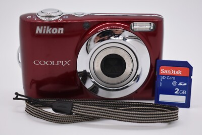Nikon Coolpix L22 12mp 3.6x Zoom Red Digital Camera Tested Working W/SD ...