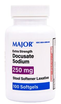 Major Extra Strength Docusate Sodium 250 mg - 100 Softgels (Colace) | eBay