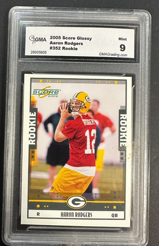 2005 Score Glossy Aaron Rodgers Rookie Card #352 GNA 9 Mint Packers | eBay