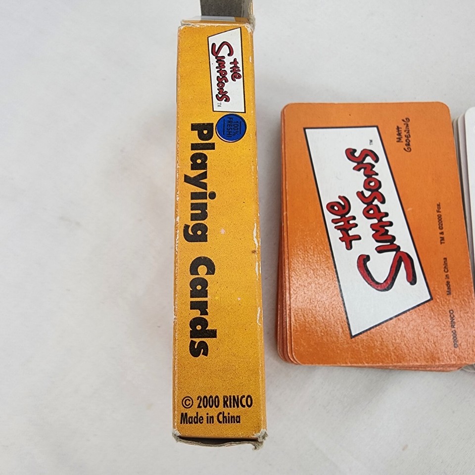 The Simpsons Collectible Pack Playing Cards Game Year 2000 W/ 2 Jokers ...