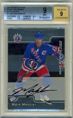 2001/02 BAP Signature Series Mark Messier Auto BGS Mint 9 BGS Auto 9 ...