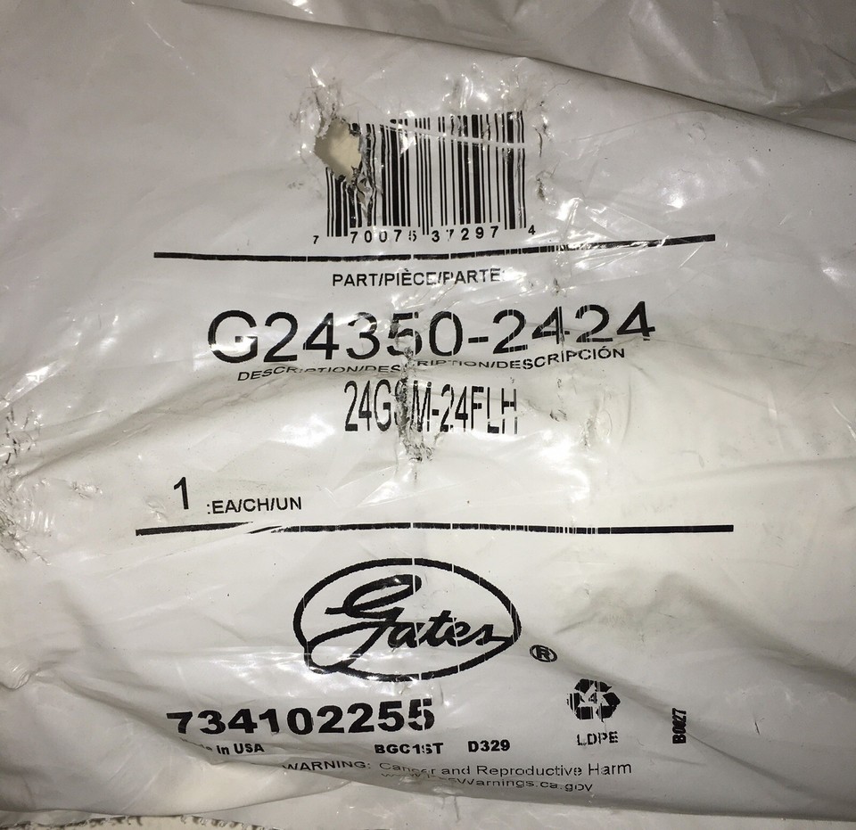 GATES 24GSM-24FLH - G24350-2424 Hydraulic Hose Fitting Couplings FAST ...