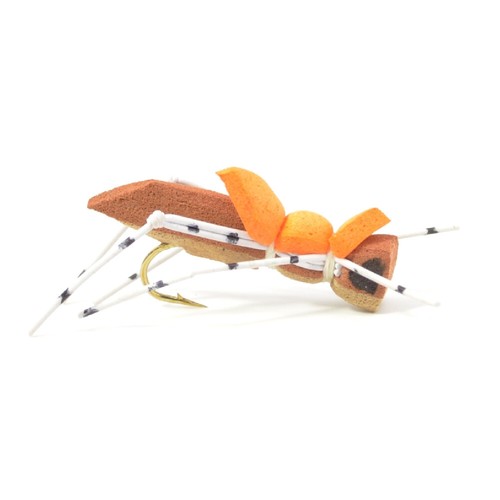 Morrish Hopper Brown/Tan Foam Body Grasshopper Fly Fishing Fly - Hook Size 10 | eBay