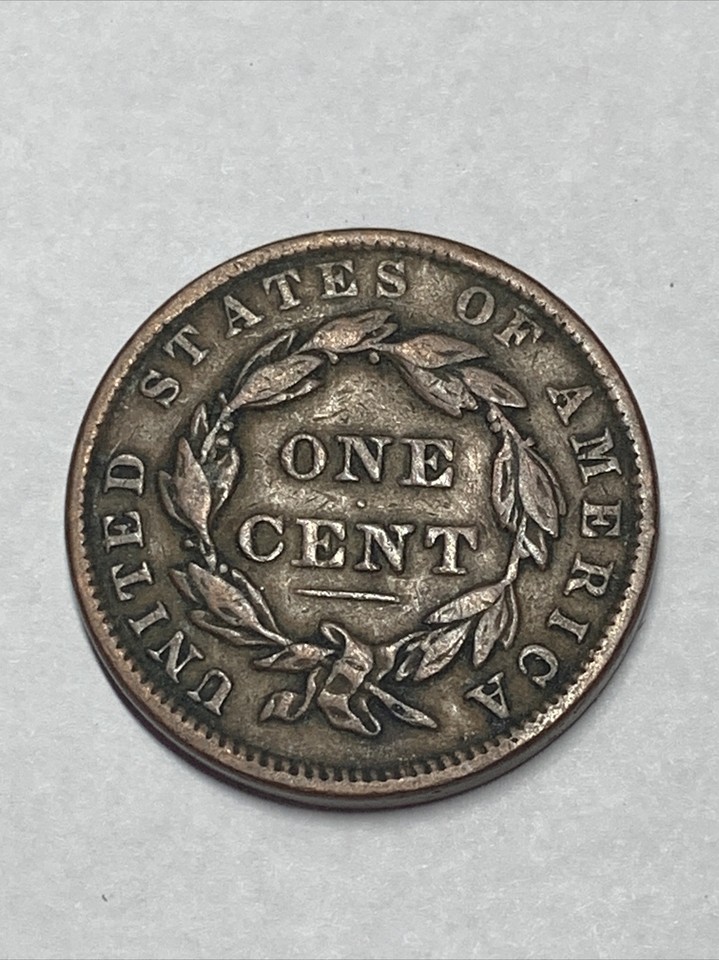 1837 Liberty Head Matron Large One Cent United States Penny Coin Mint ...