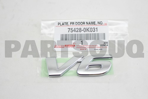 754280K031 Genuine Toyota PLATE, BACK DOOR NAME, NO.2 75428-0K031 | eBay
